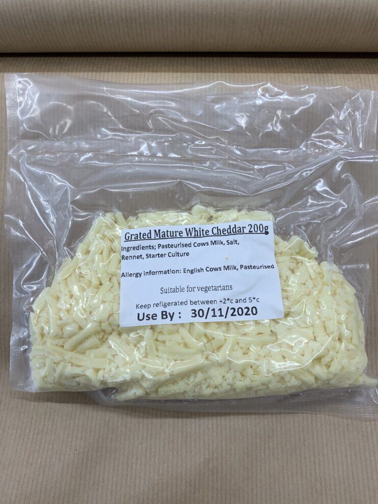 Grated Mature White Cheddar 200g - Jacksons Fruit & Veg