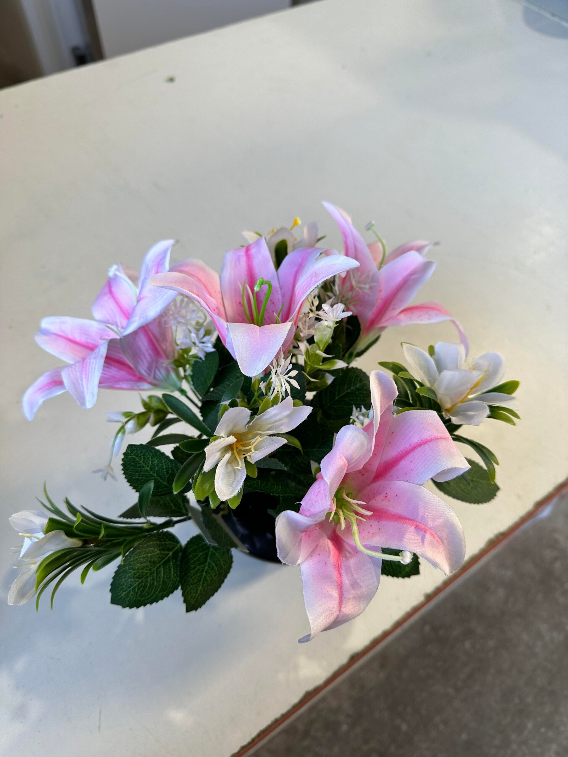 Pink Lily cemetery pot - Jacksons Fruit & Veg